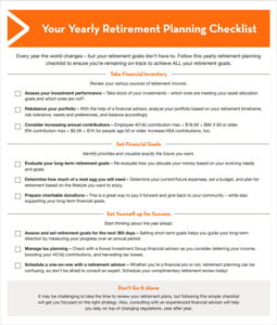 Printable Retirement Planning Checklist Template