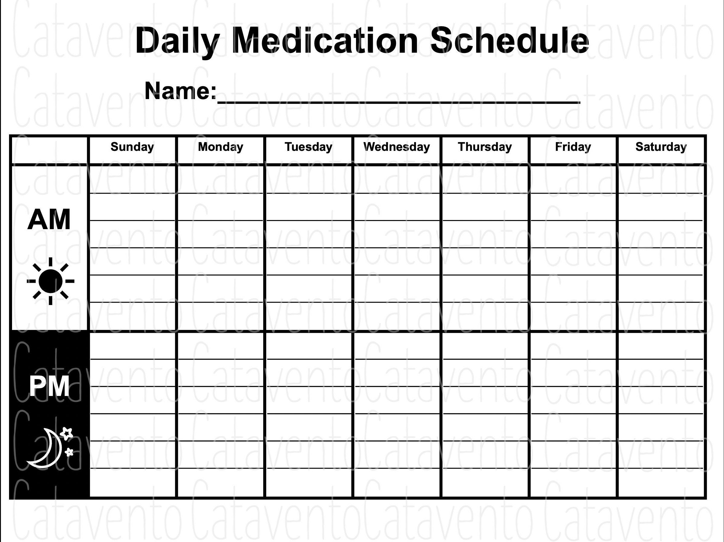 Medication Chart Template