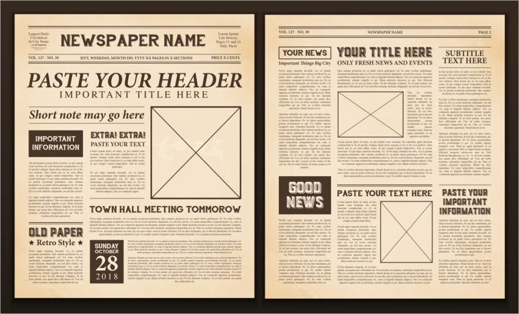 Old Newspaper Template