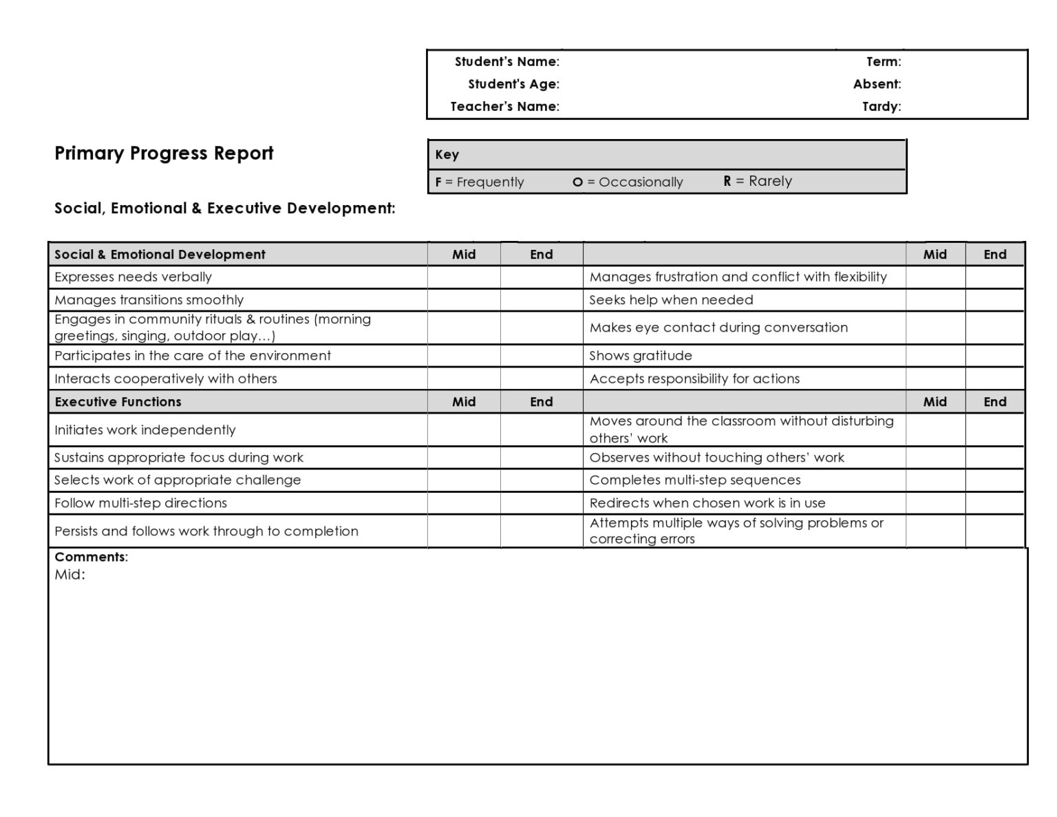 Progress Report Template (Word)