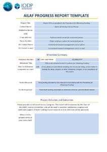 Progress Report Template (Word)