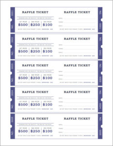 Raffle Ticket Template (Word)