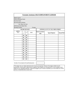 Self-Employment Ledger Template (Word)