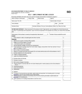 Self-Employment Ledger Template (Word)