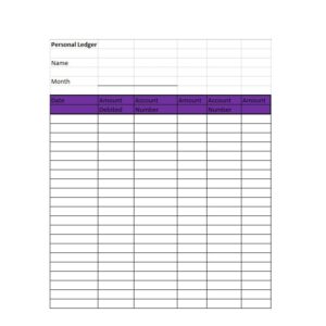 Self-Employment Ledger Template (Word)