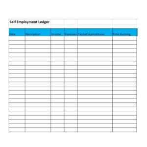 Self-Employment Ledger Template (Word)