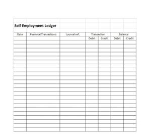 Self-Employment Ledger Template (Word)