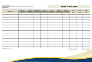 Printable Work Timesheet Template